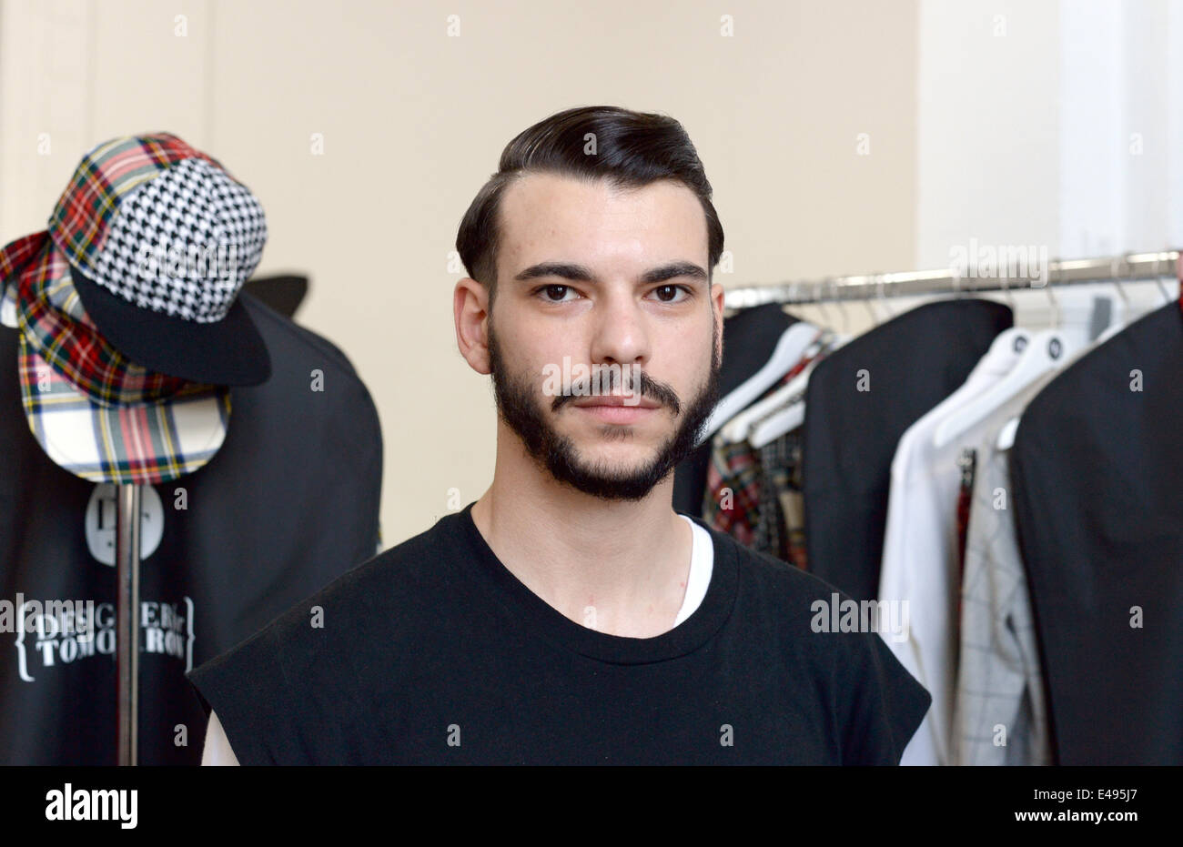 Berlin, Germany. 06th July, 2014. Italian designer Matteo Lamandini ...