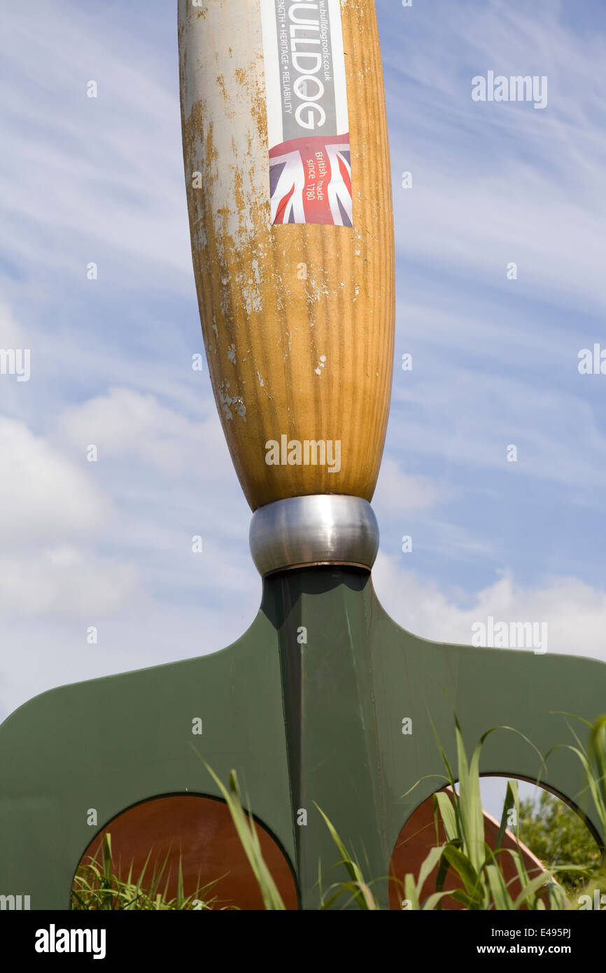 Giant oversized fork and flowerpot with foliage at Future Gardens St ...