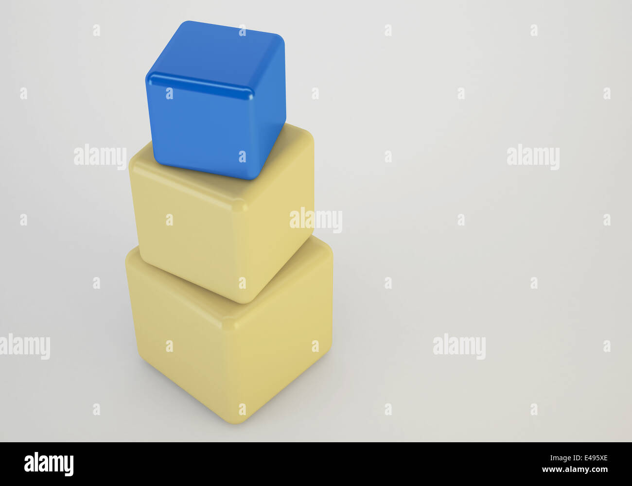 3d Cubes stacked building, unique concept Stock Photo - Alamy