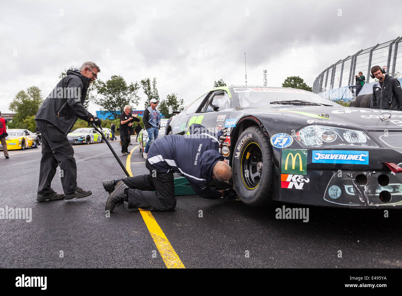 Tours, France. 06th July, 2014. A Nascar being prepared before the ...
