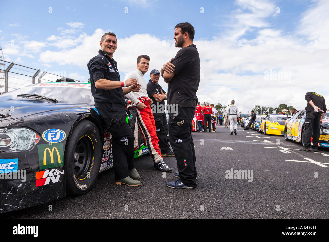 Tours, France. 06th July, 2014. Racers waiting at the start of the ...