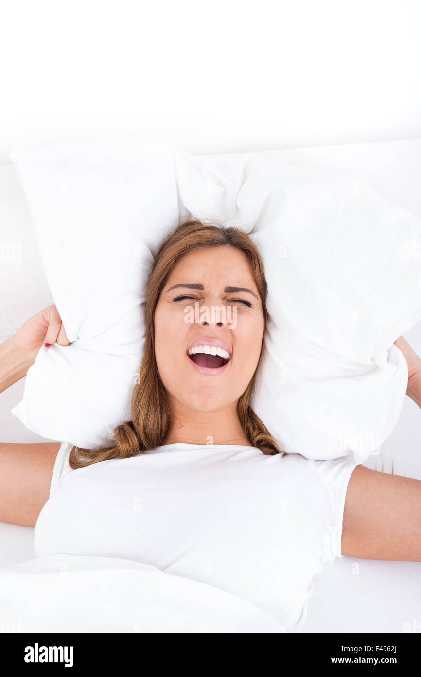 Teen angry bed hi-res stock photography and images - Alamy