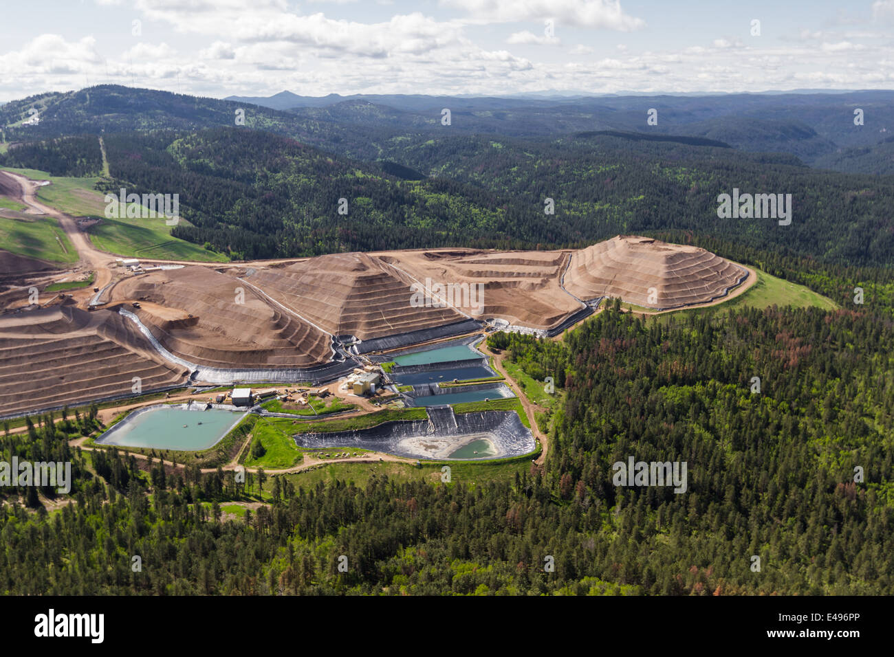aerial view of an open pit mine in South Dakota Stock Photo - Alamy
