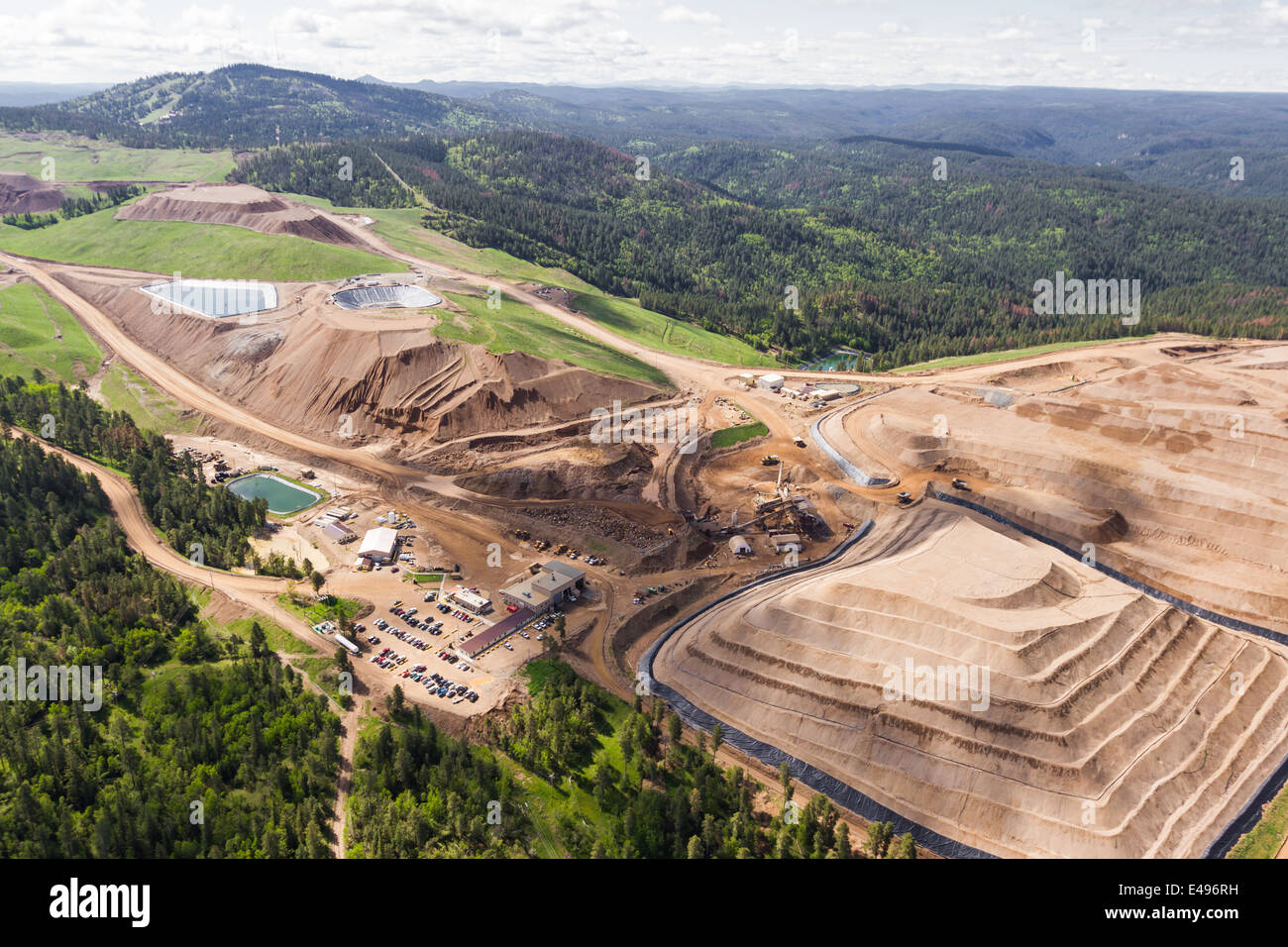 aerial view of an open pit mine in South Dakota Stock Photo - Alamy