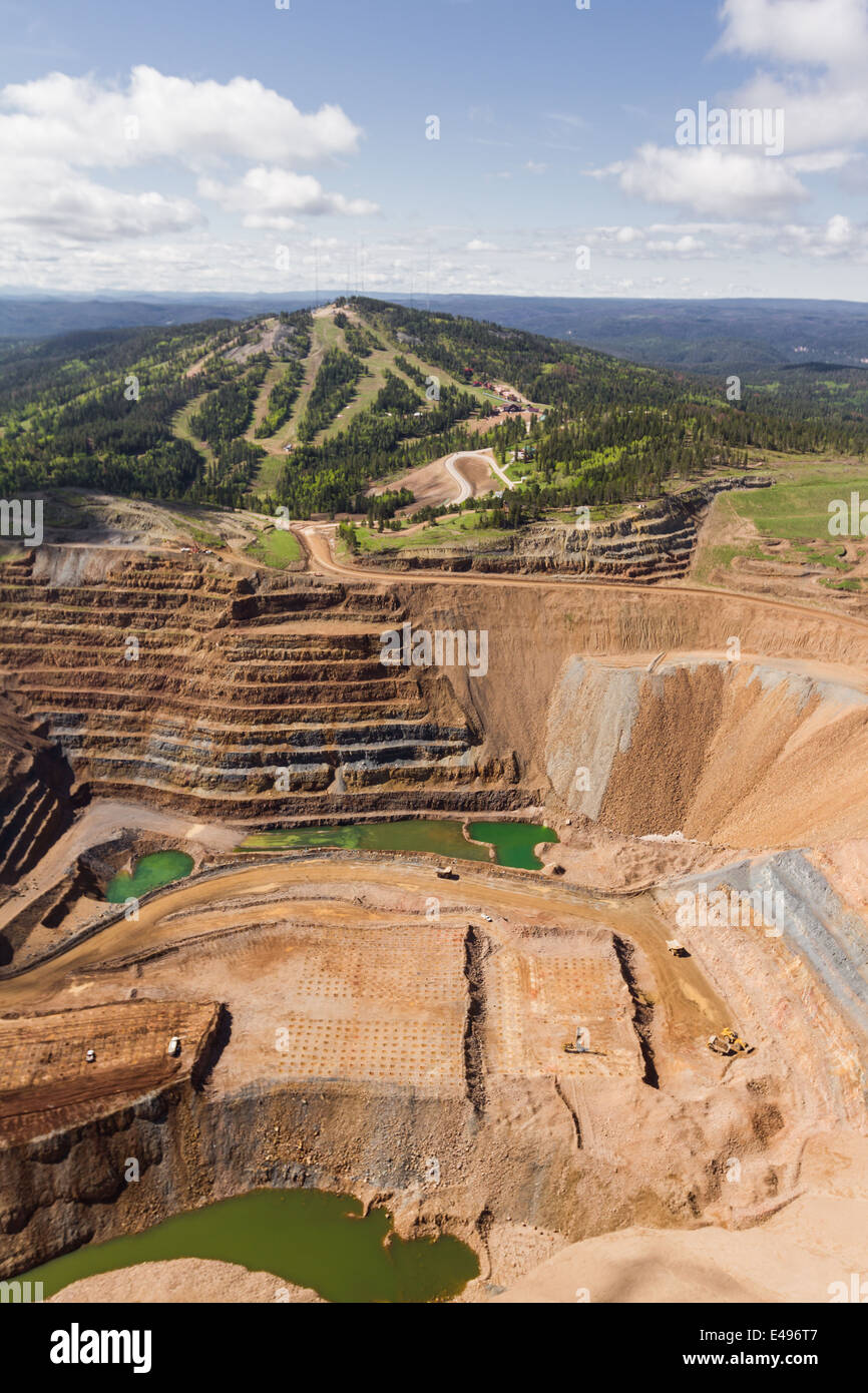 aerial view of an open pit mine in South Dakota Stock Photo - Alamy