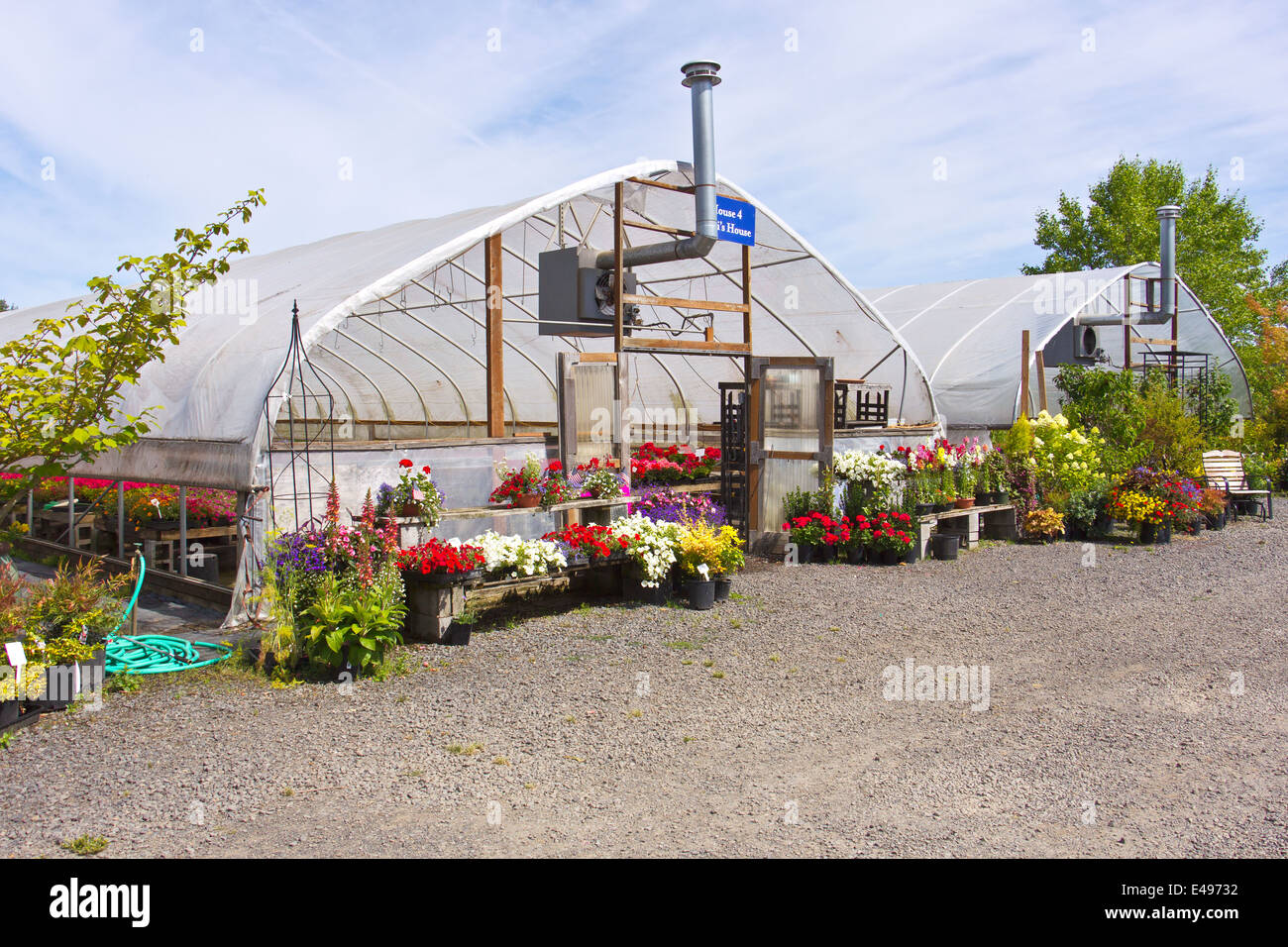 Outdoor nursery and canopies Willamette valley Oregon Stock Photo - Alamy