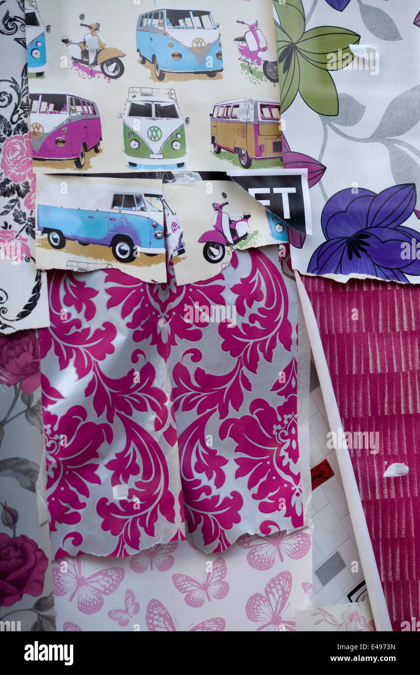 Wallpaper Design Display Stock Photo - Alamy
