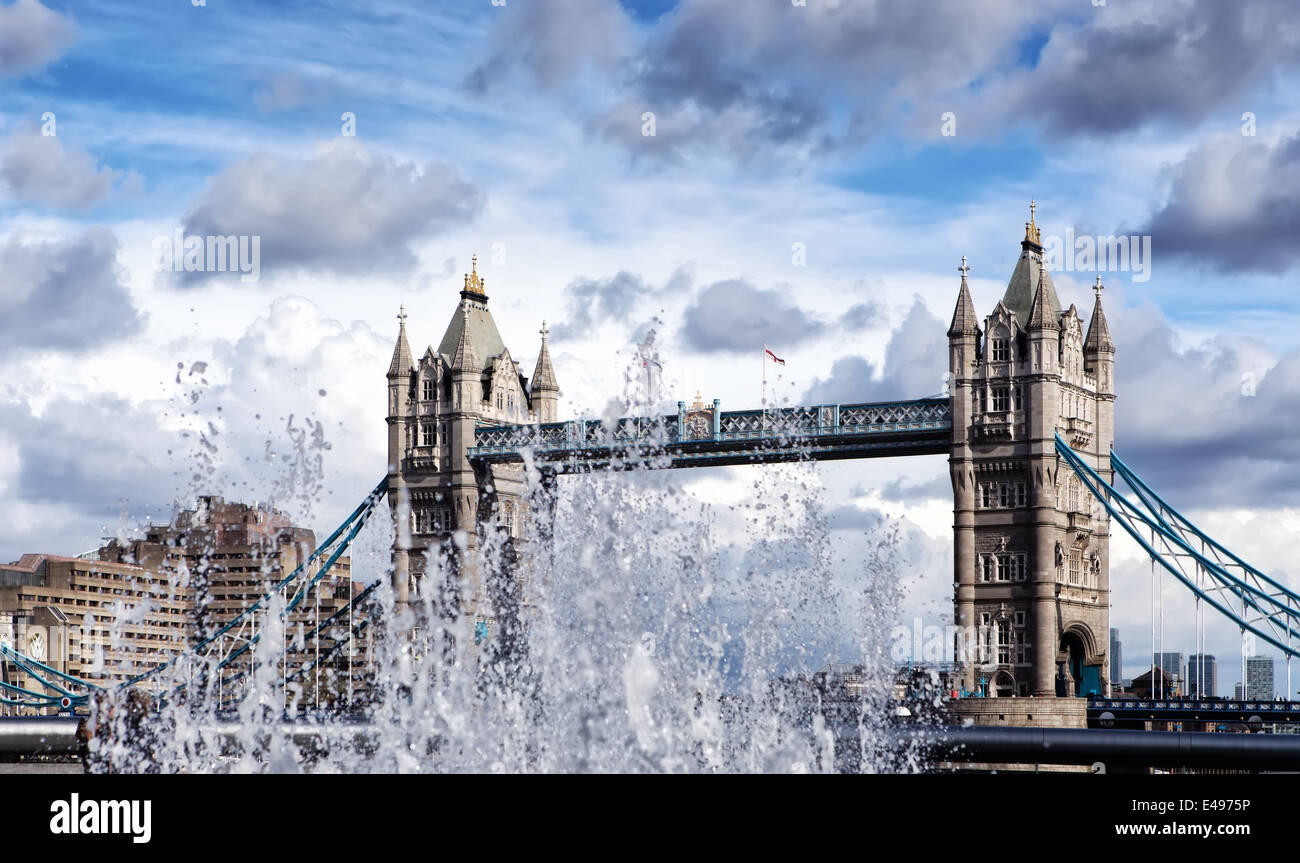 Tower Bridge (built 1886–1894) is a combined bascule and suspension ...