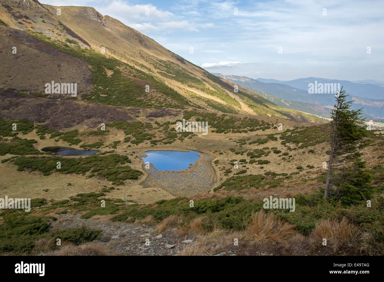 Two lakes foot mountain hi-res stock photography and images - Alamy