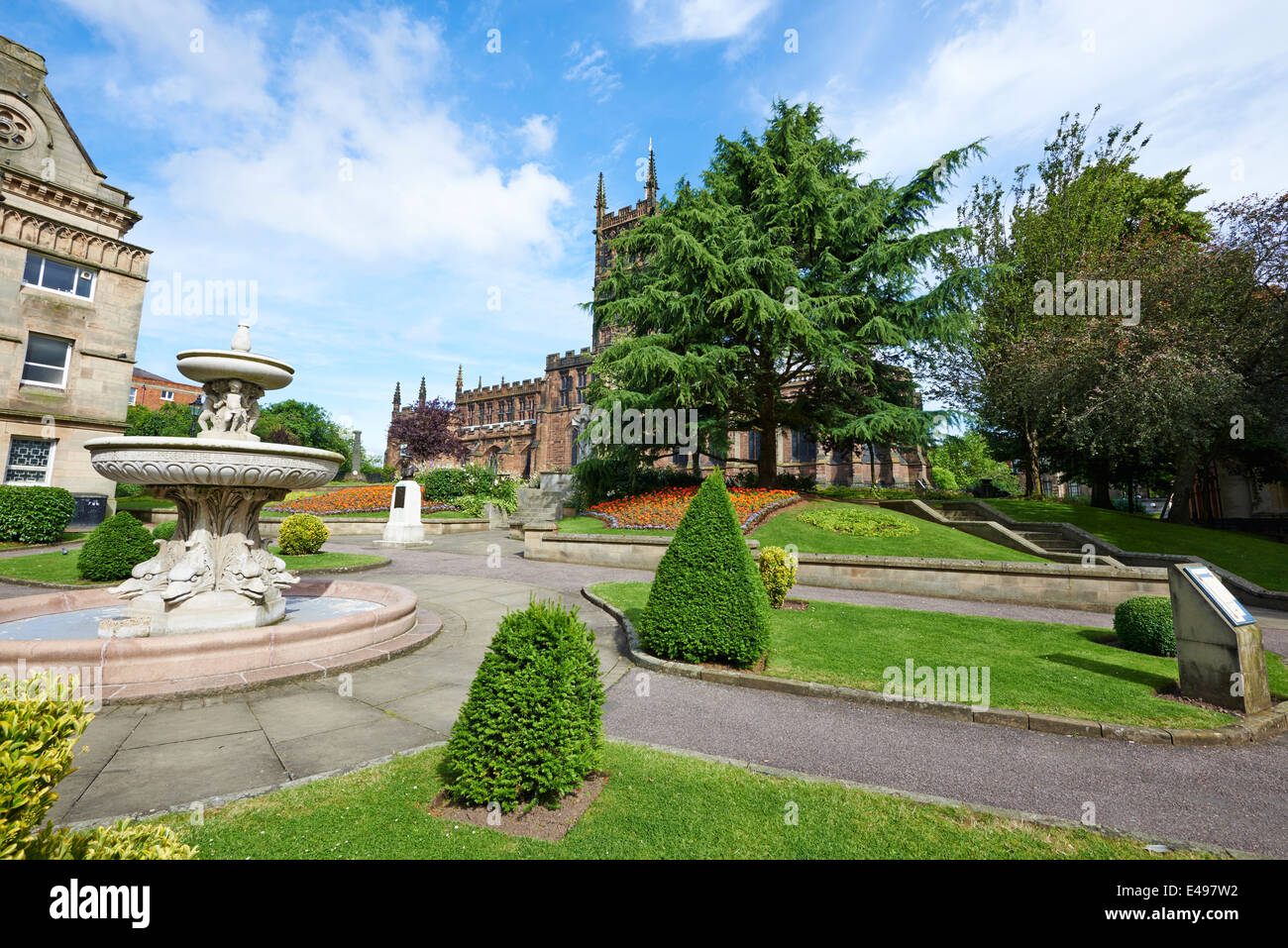 St Peters Collegiate Church & Gardens Wolverhampton West Midlands UK ...