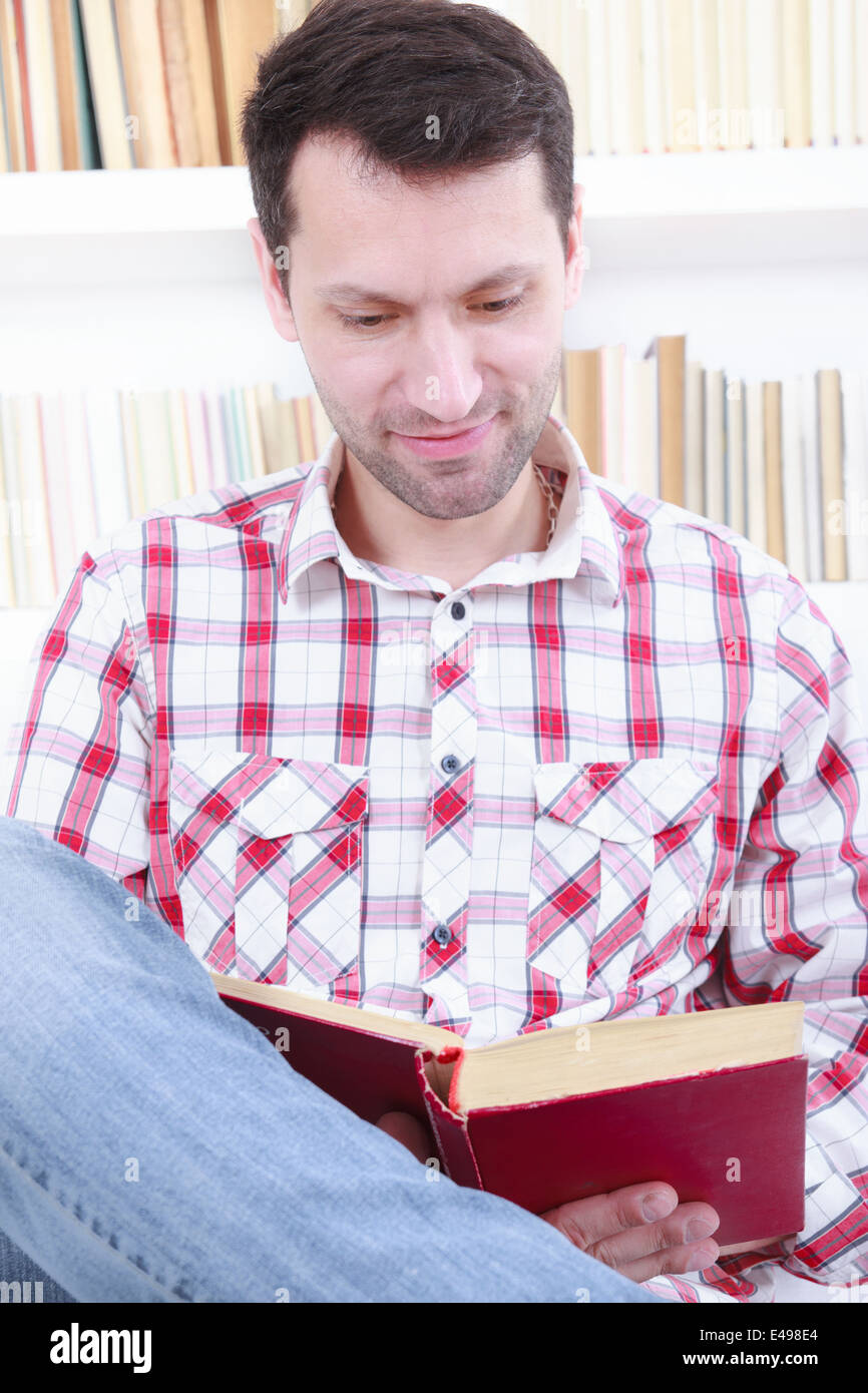 Male reading a book hi-res stock photography and images - Alamy