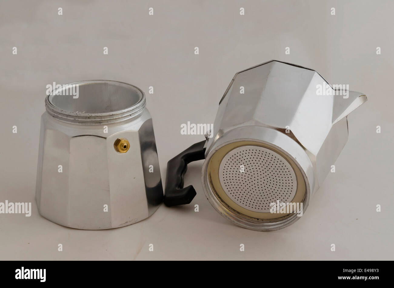 Italian disassemble coffee maker Stock Photo - Alamy