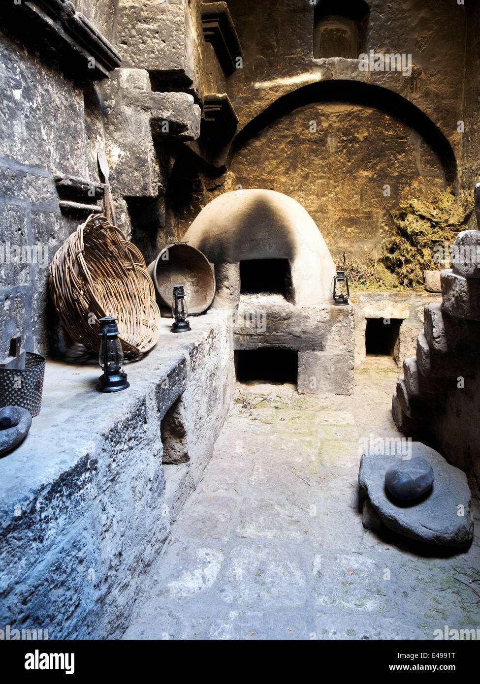 A kitchen in Santa Catalina Monastery - Arequipa, Peru Stock Photo - Alamy