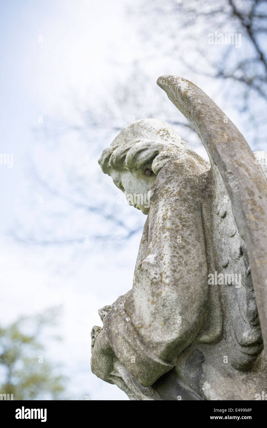 detail of an angel sculpture. Unknown Artist of the 18th Stock Photo ...