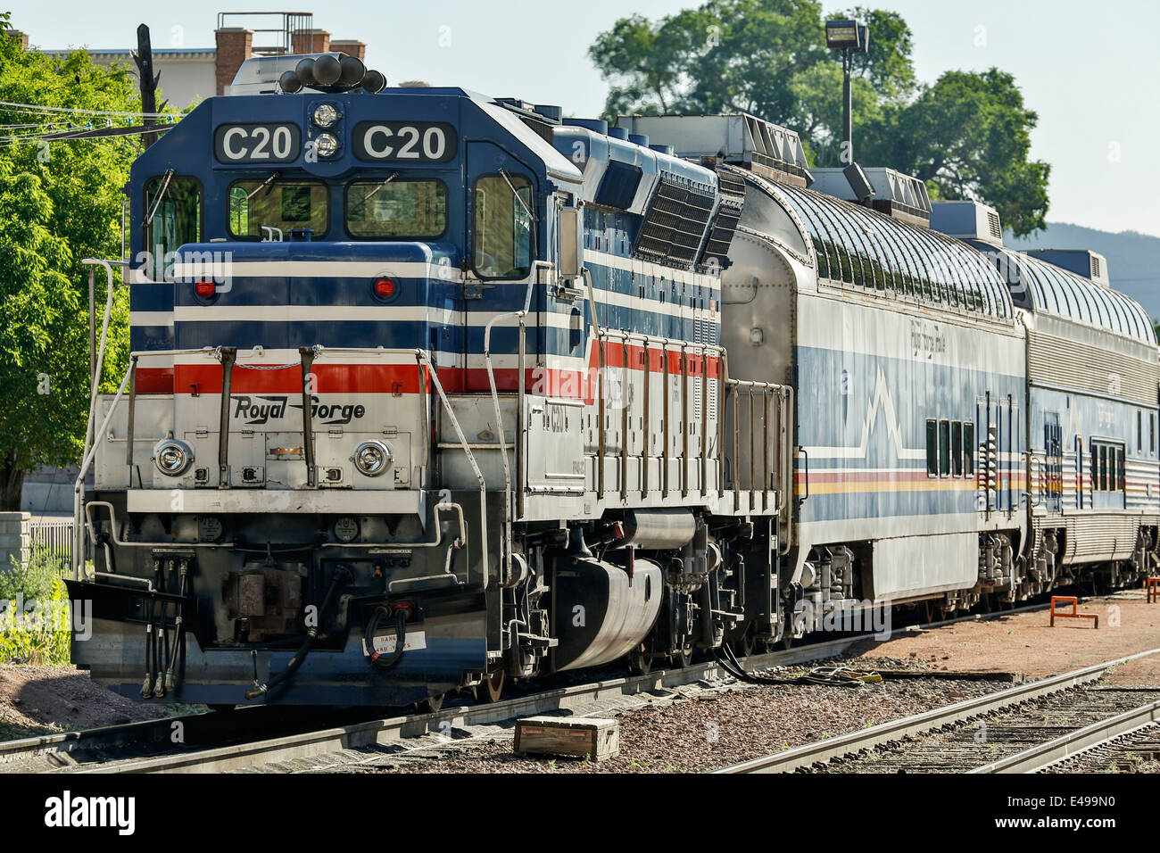 Engine No. C20 and other rail cars, Royal Gorge Route Railroad, Canon ...