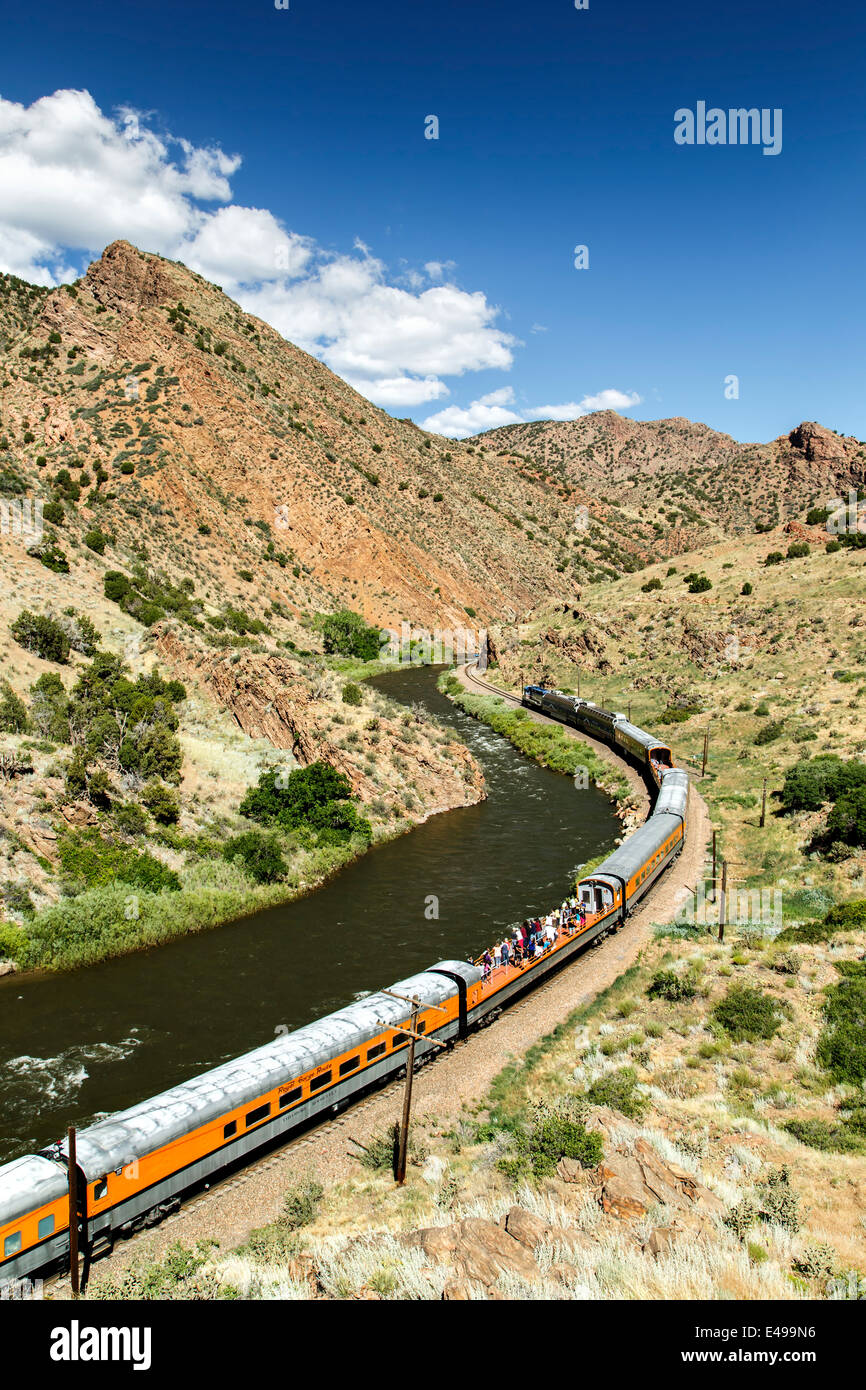 Royal Gorge Route Railroad and Arkansas River, Canon City, Colorado USA ...