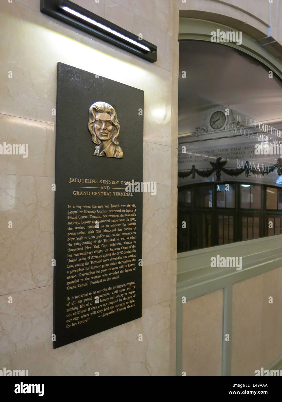 The Jacqueline Kennedy Onassis Plaque and Foyer , Grand Central ...