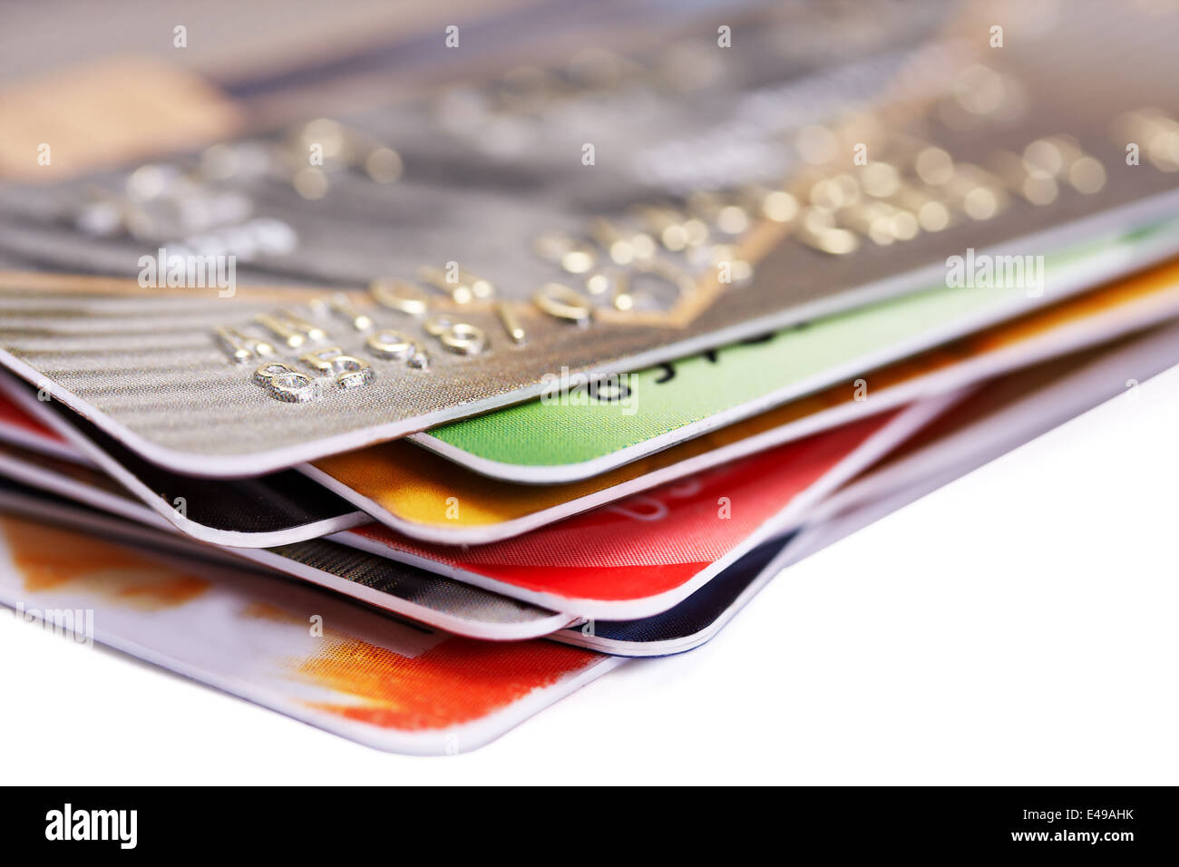 Stack of credit cards Stock Photo - Alamy