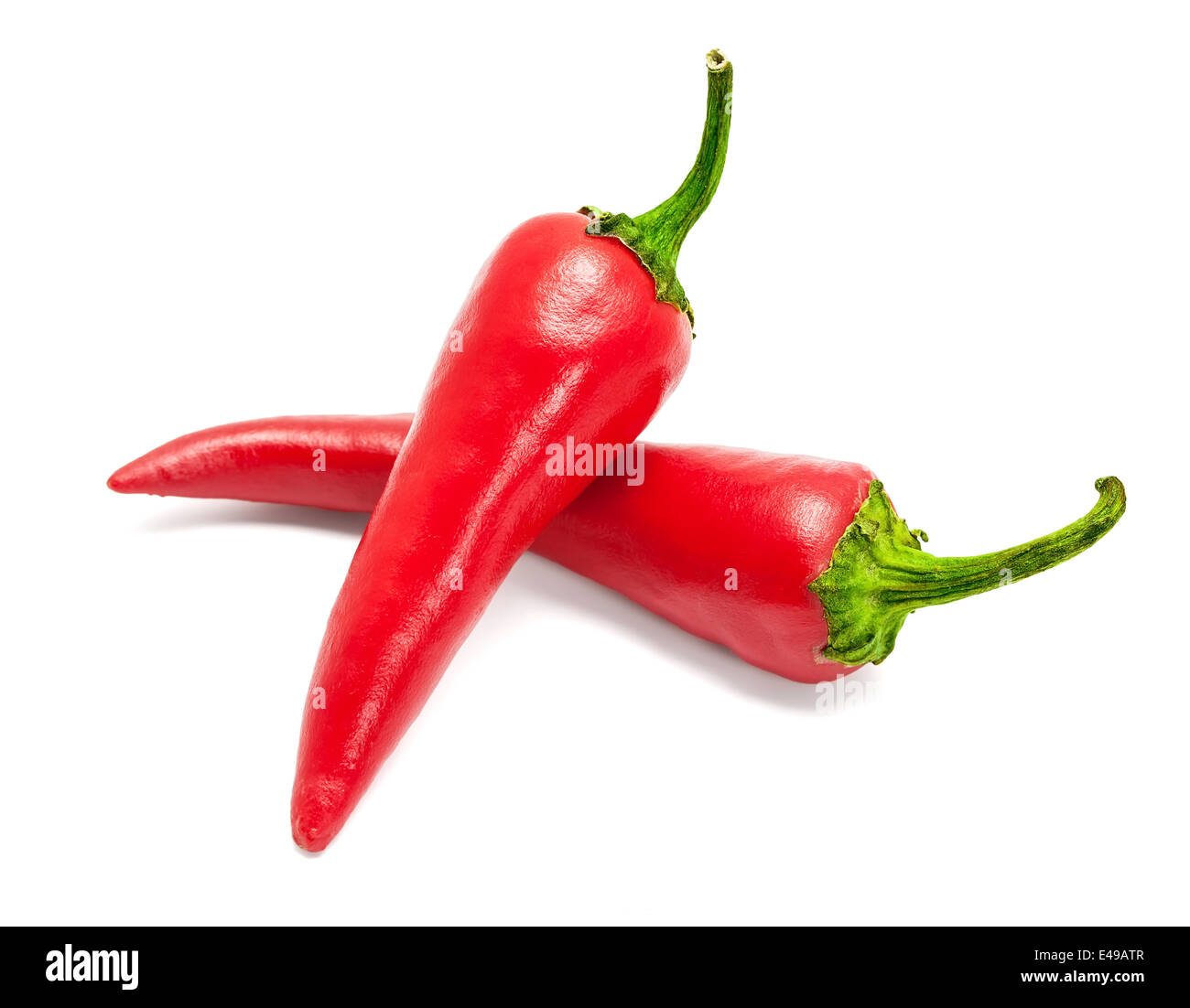 Red chili pepper on a white background Stock Photo - Alamy