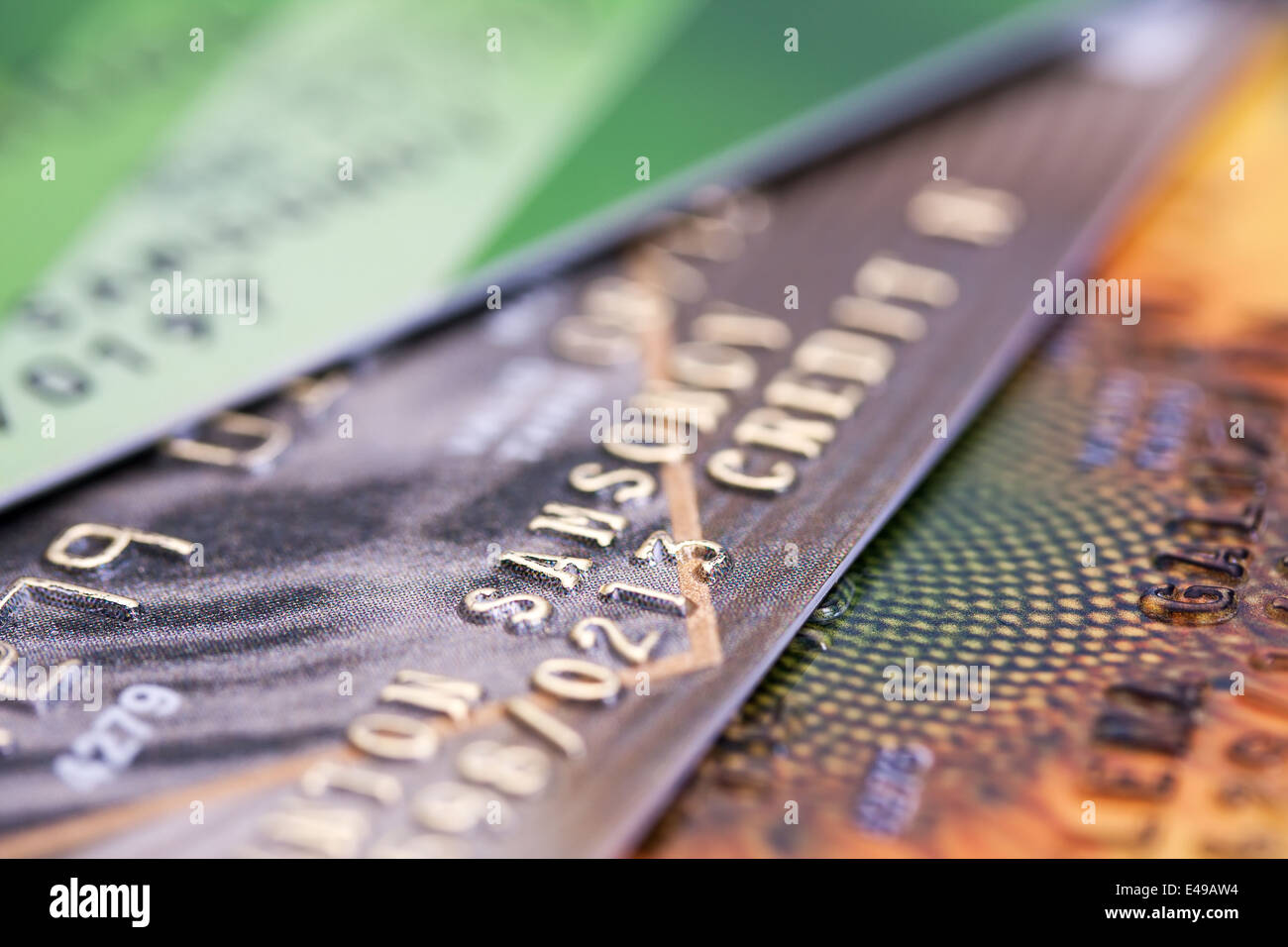 Stack of credit cards on white background Stock Photo - Alamy
