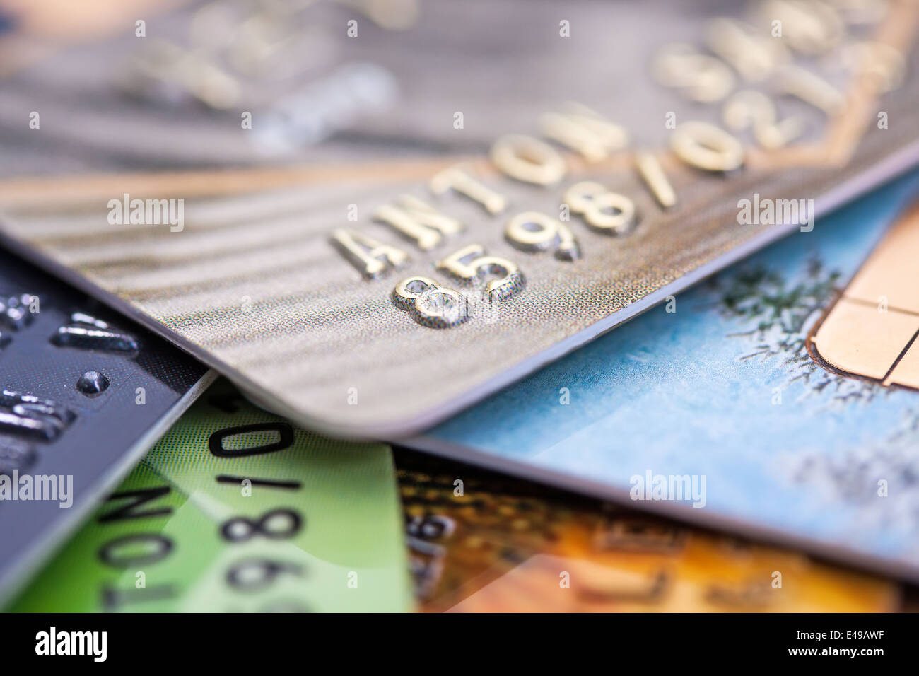 Stack of credit cards Stock Photo - Alamy