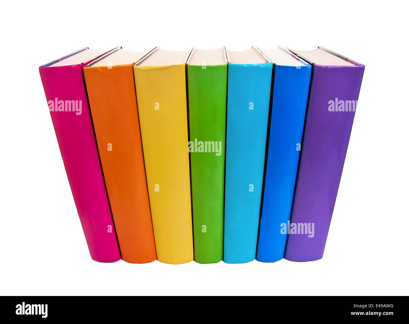 colorful books isolated on a white background Stock Photo - Alamy