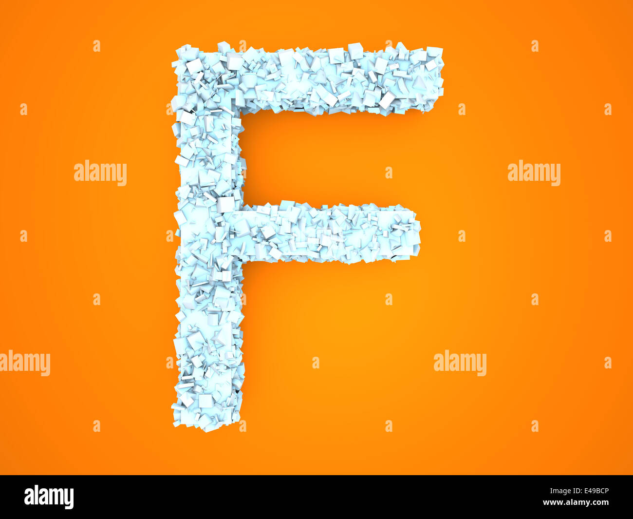 A letter formed out of ice Crystals Stock Photo - Alamy
