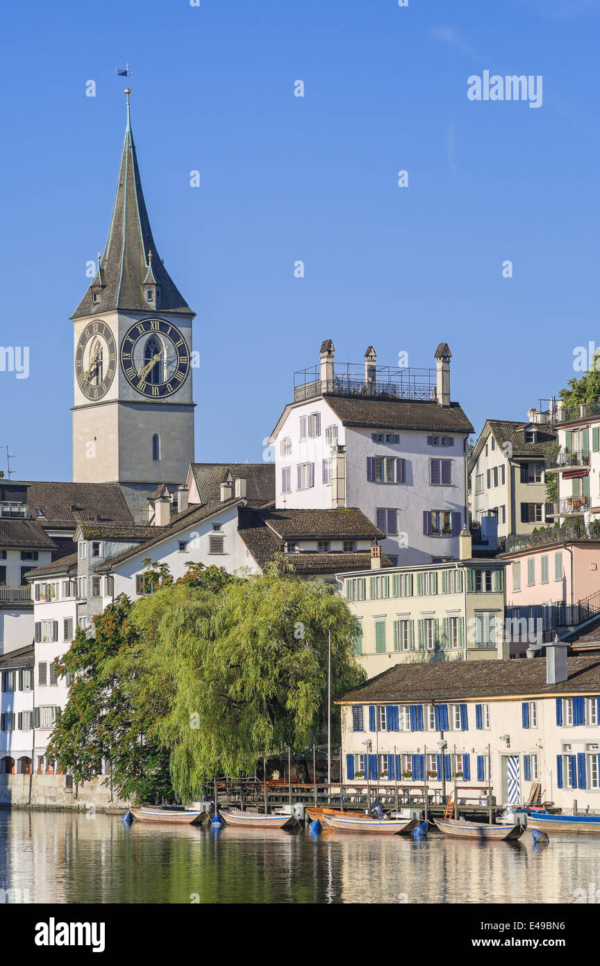 Zurich, Switzerland - the St. Peter Church Stock Photo - Alamy