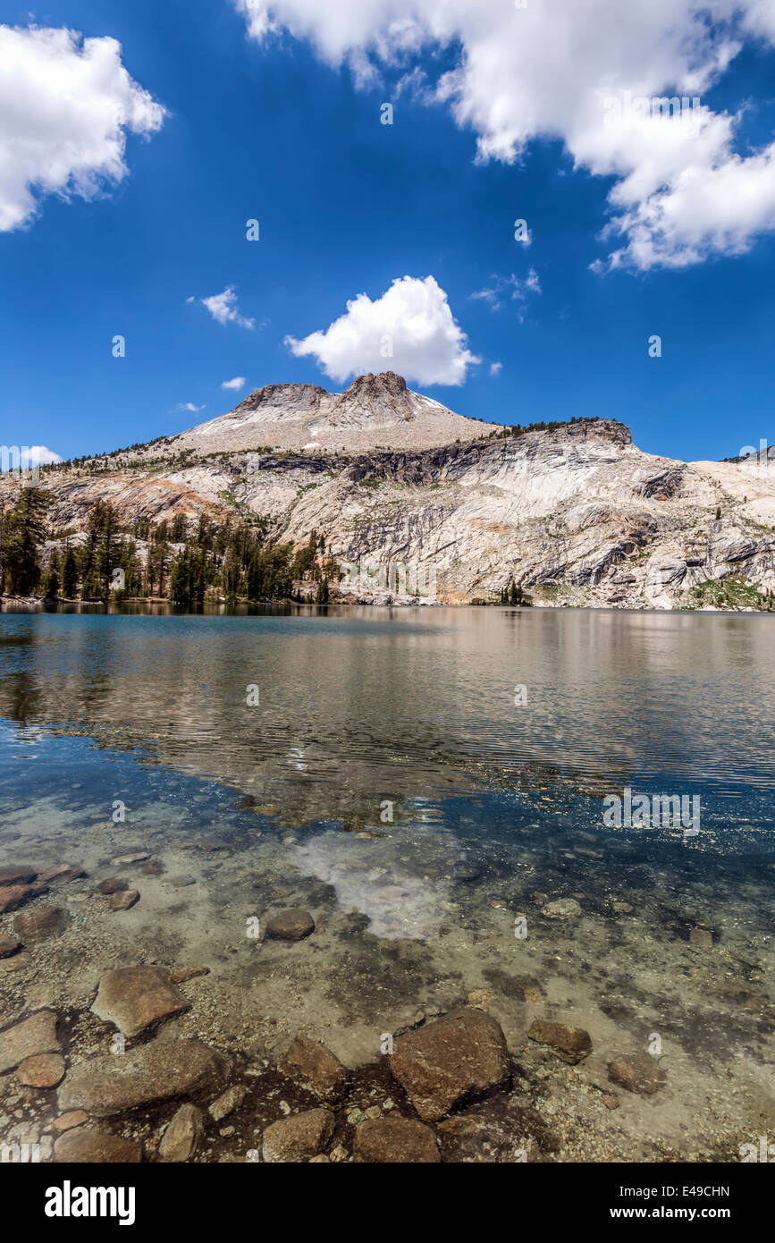 Mount Hoffman reflecting off of May Lake. Yosemite National Park ...