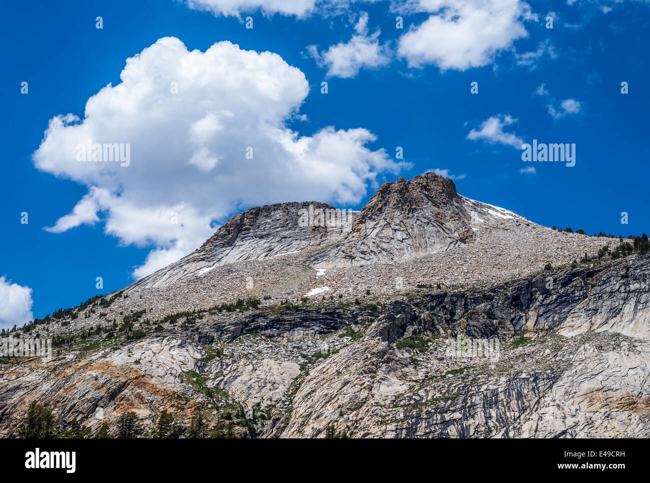 Clouds forming above Mount Hoffman. Yosemite National Park, California ...