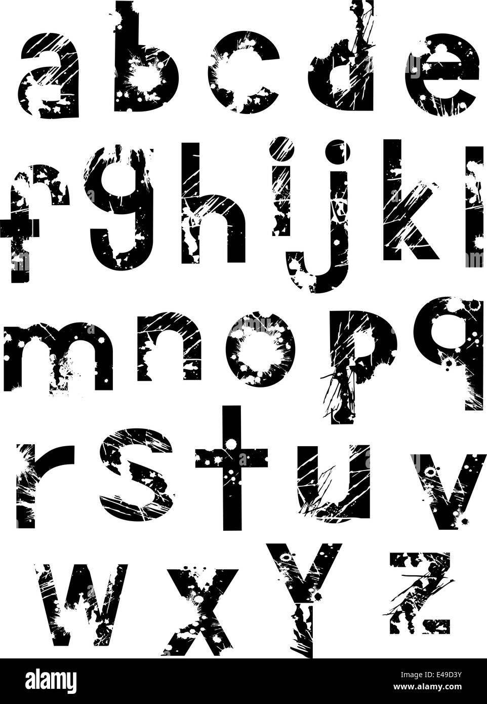 Lower case letters Black and White Stock Photos & Images - Alamy