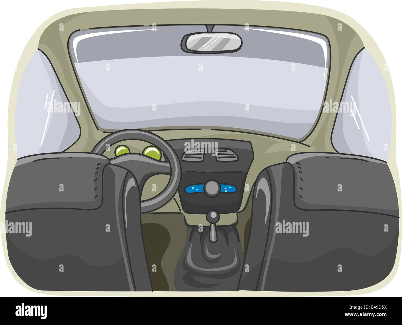 Illustration Displaying the Interior of a Car Stock Photo - Alamy