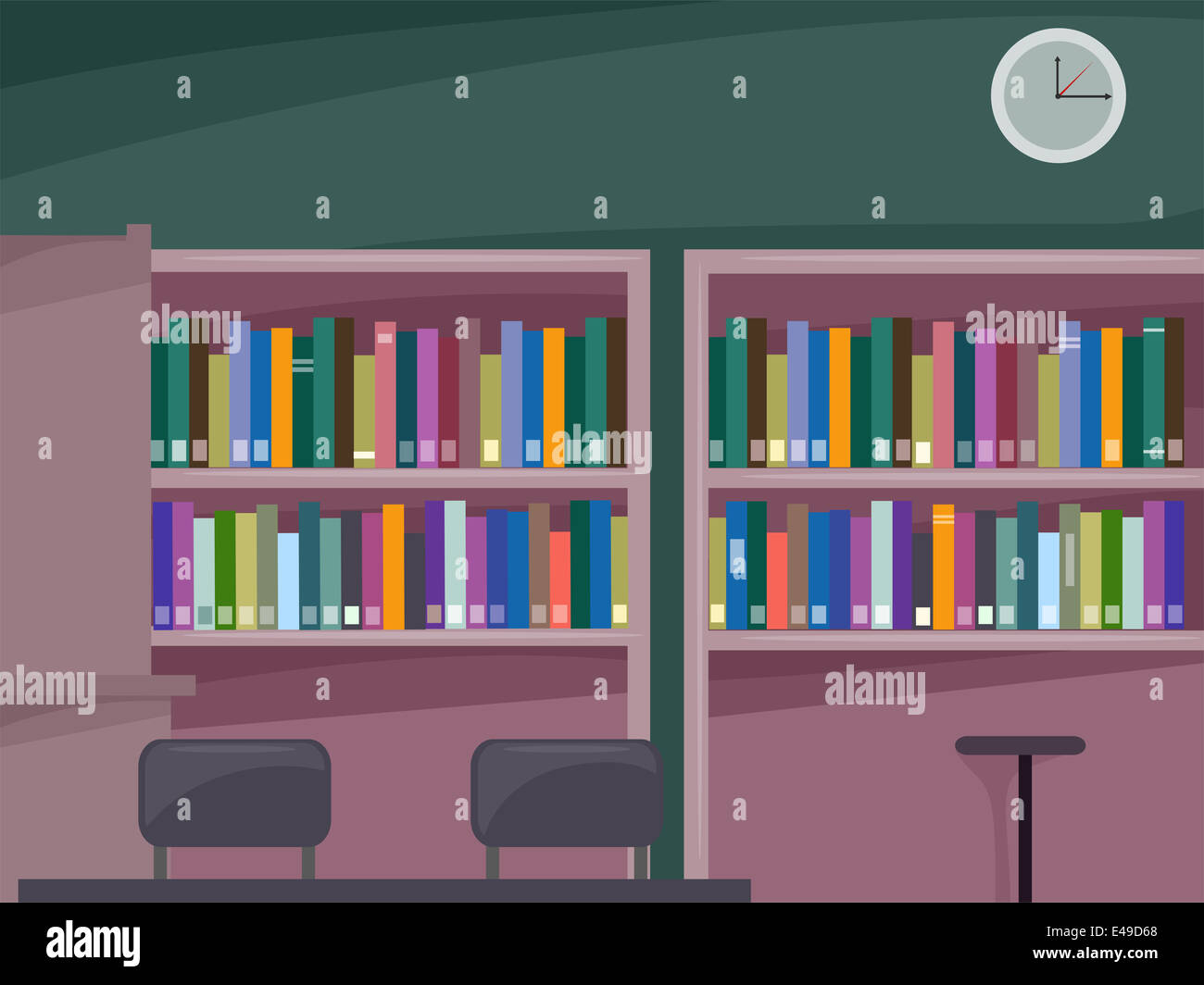 Library room cartoon hi-res stock photography and images - Alamy