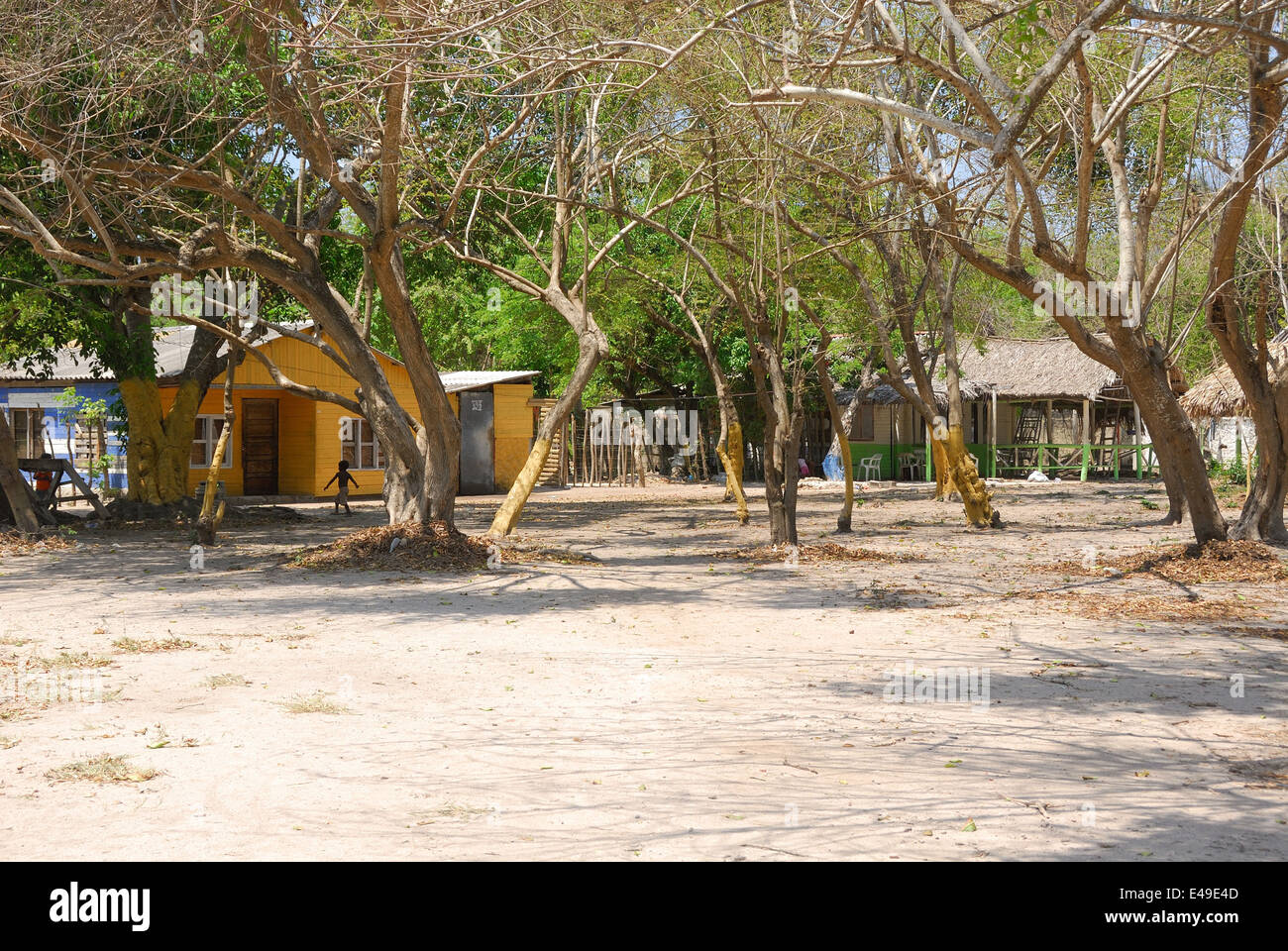 A small village setting, on a remote Island, off Columbia Stock Photo ...