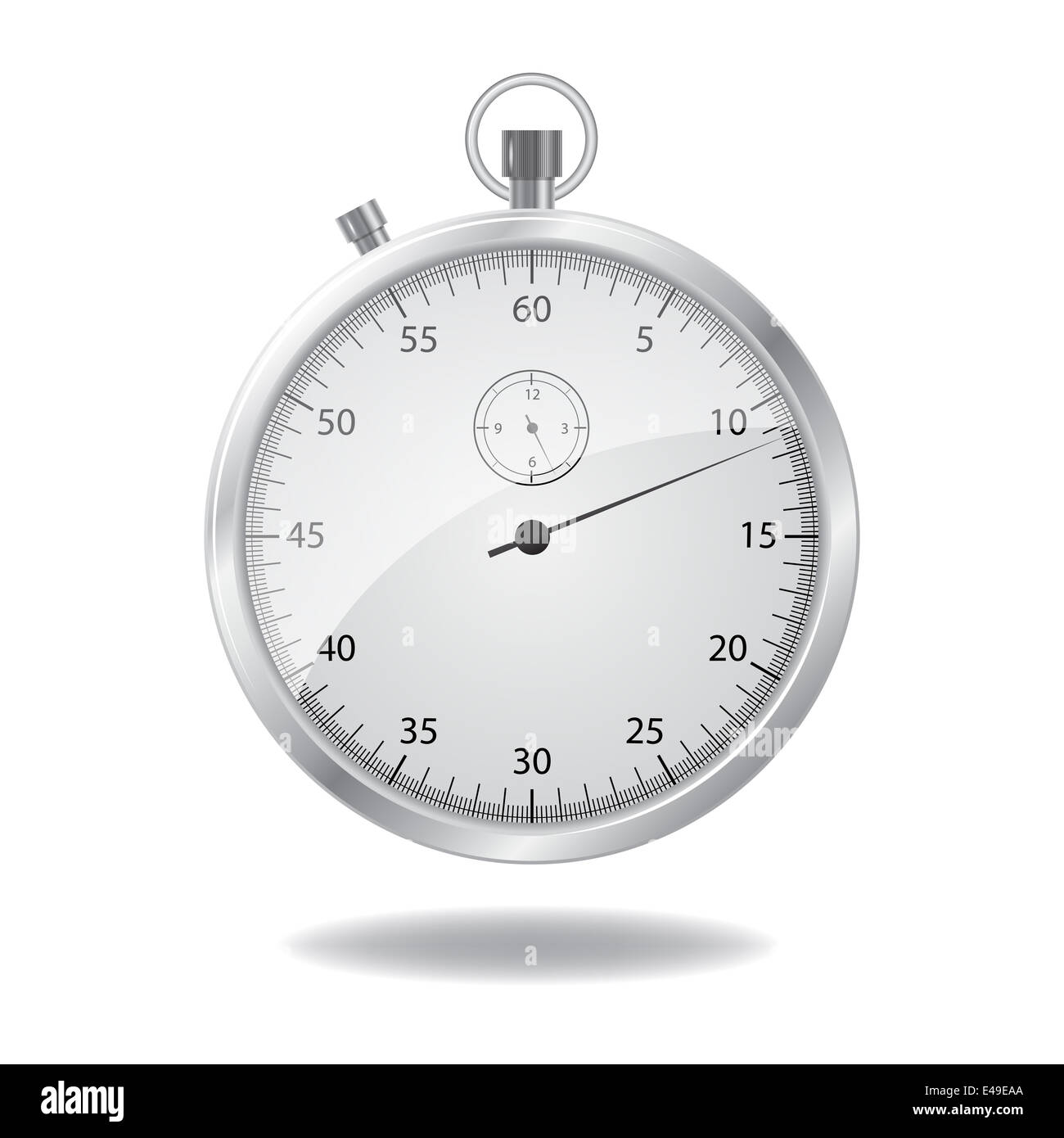 stop watch, realistic illustration. Rasterized Copy Stock Photo - Alamy
