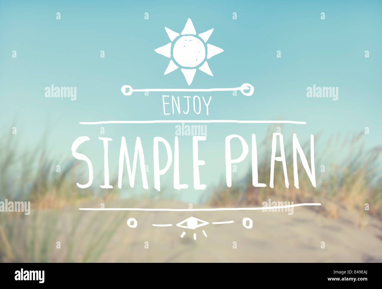 Summer Quote on Beach Background Stock Photo - Alamy
