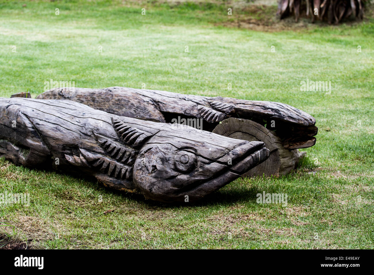 Ancient totemic god from the aztec prehispanic cultures in the shores ...