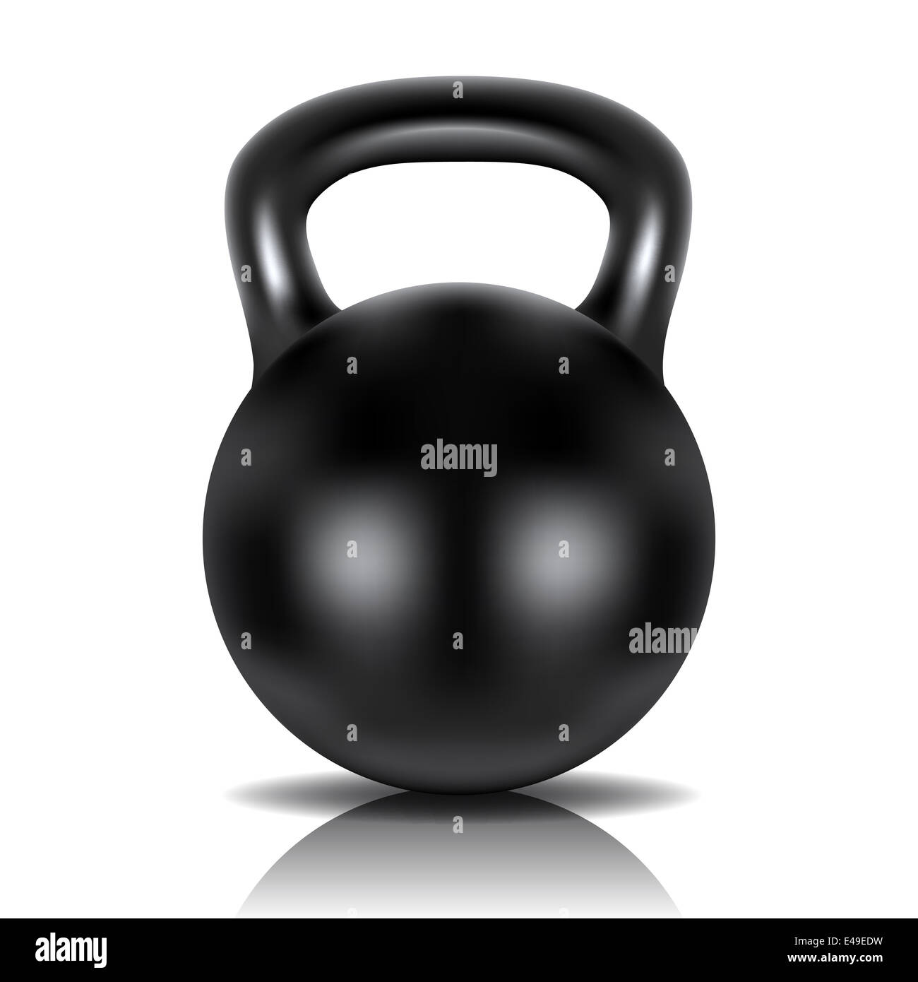 Metal dumbbell on white background. Rasterized Copy Stock Photo - Alamy