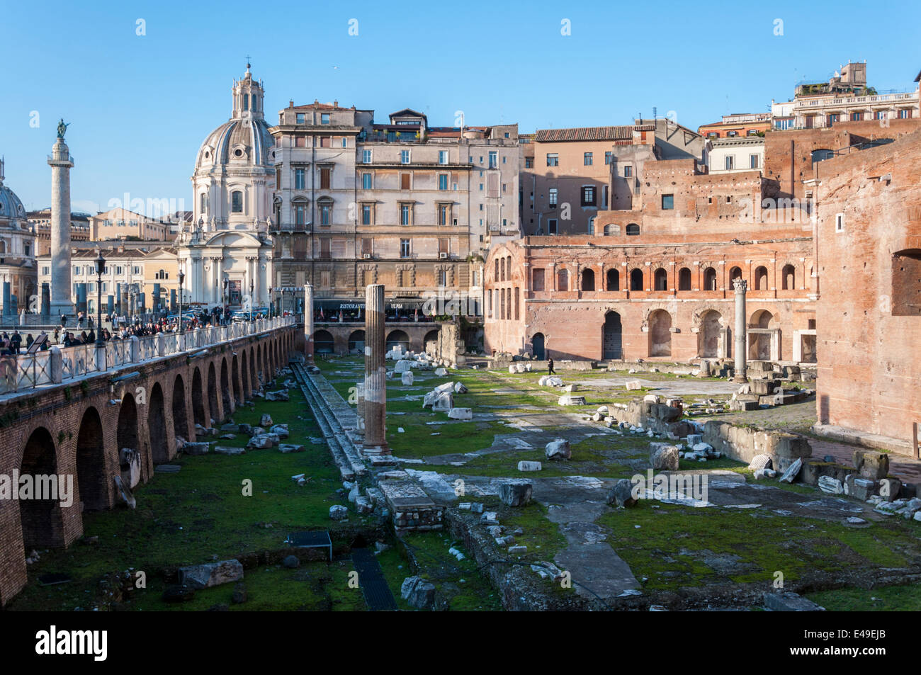 Temple of Trajan, Rome, Italy Stock Photo - Alamy