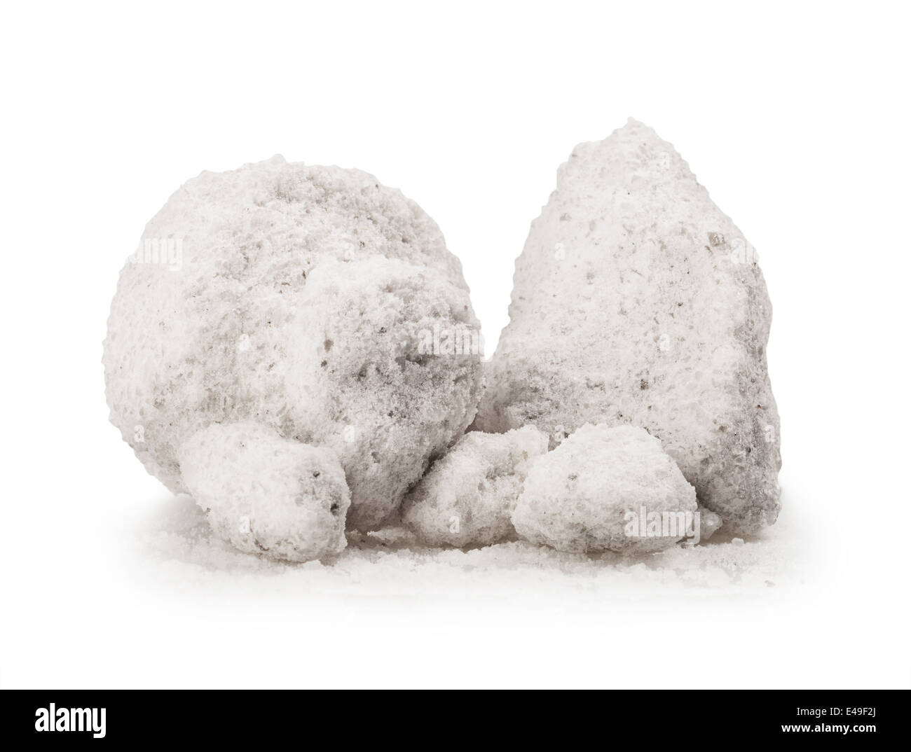 Granulated sugar on white background Stock Photo - Alamy