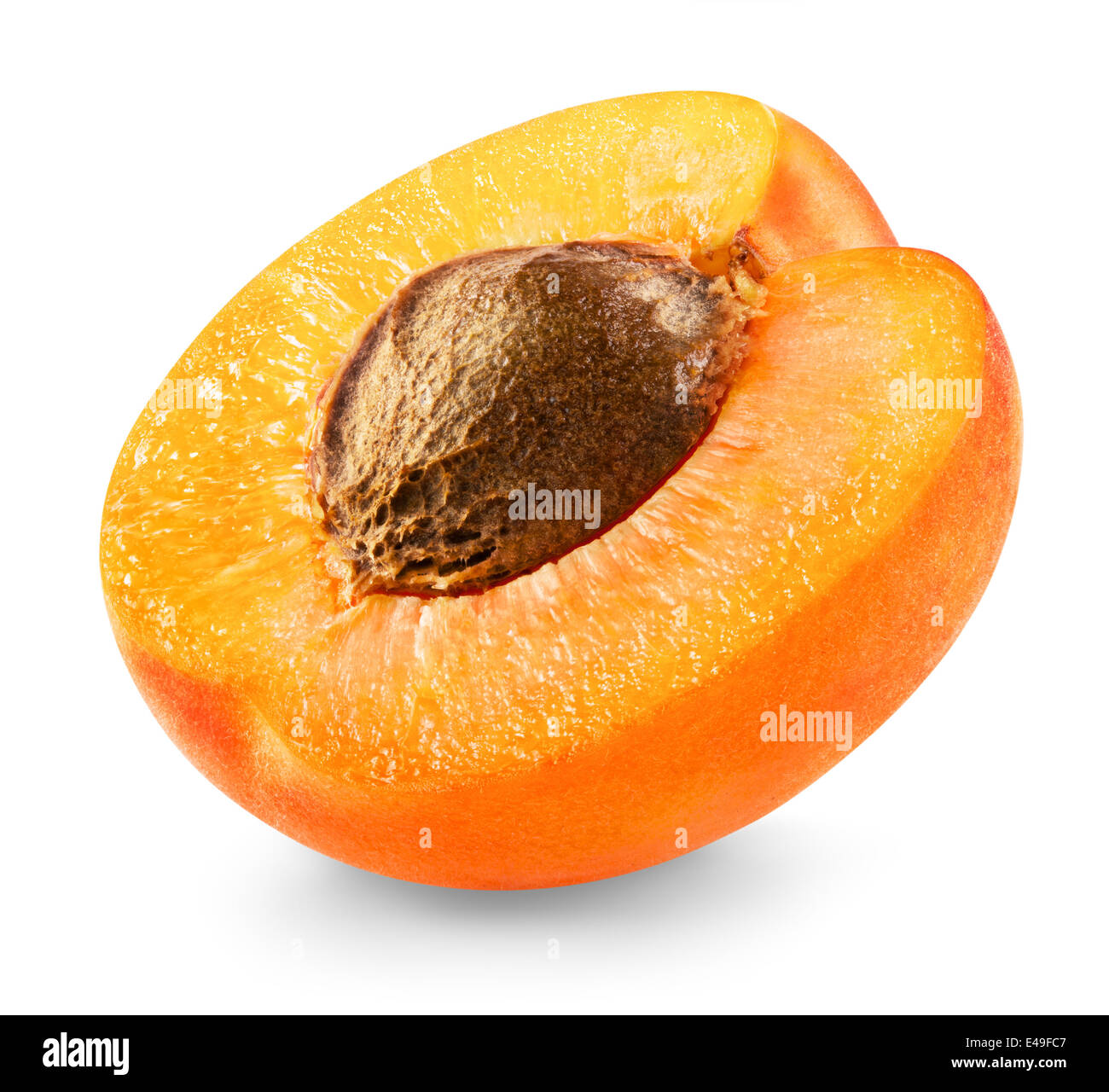 slice apricots isolated on white background. Clipping Path Stock Photo ...