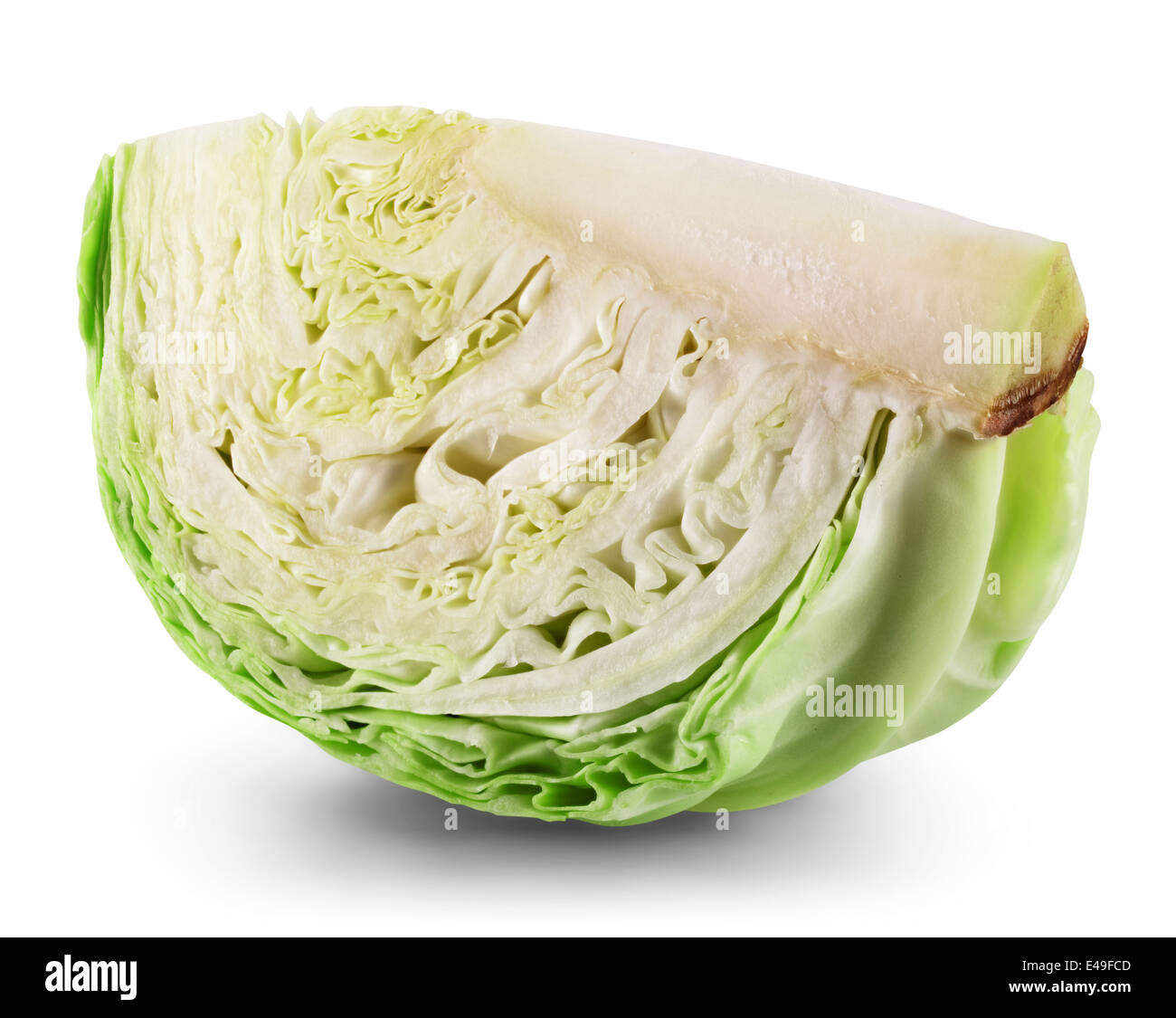 cabbage isolated on white background. Clipping Path Stock Photo - Alamy