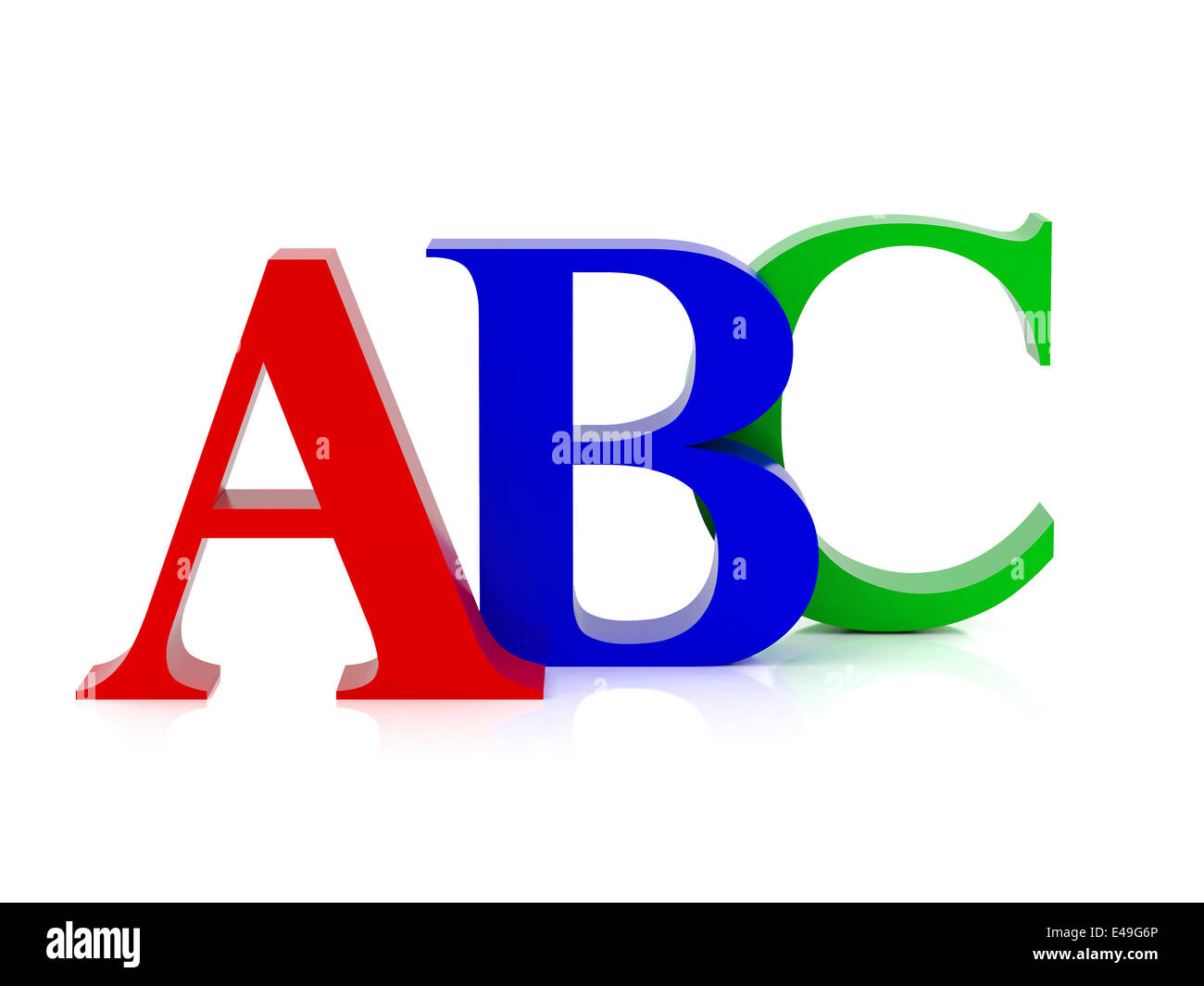 Three letters of the alphabet Stock Photo - Alamy