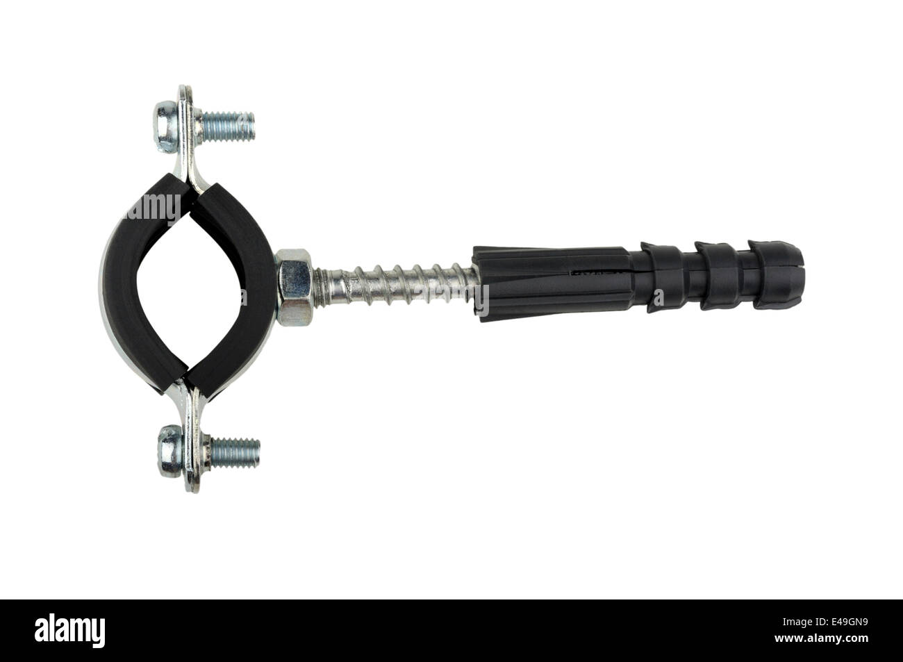 Clamp for fastening pipes Stock Photo - Alamy