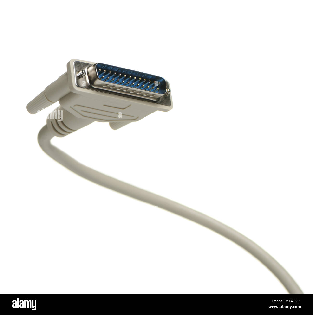 Computer cable LPT Stock Photo - Alamy