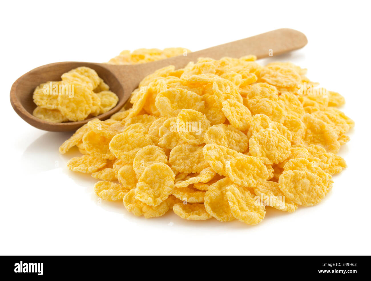 corn flakes isolated on white background Stock Photo - Alamy