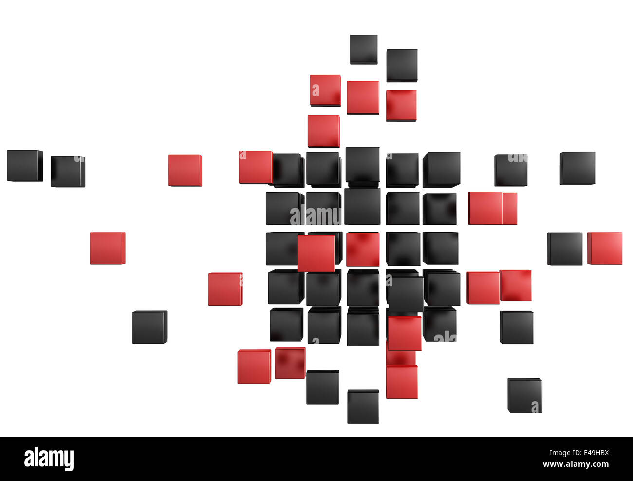 3d blocks red and black color Stock Photo - Alamy