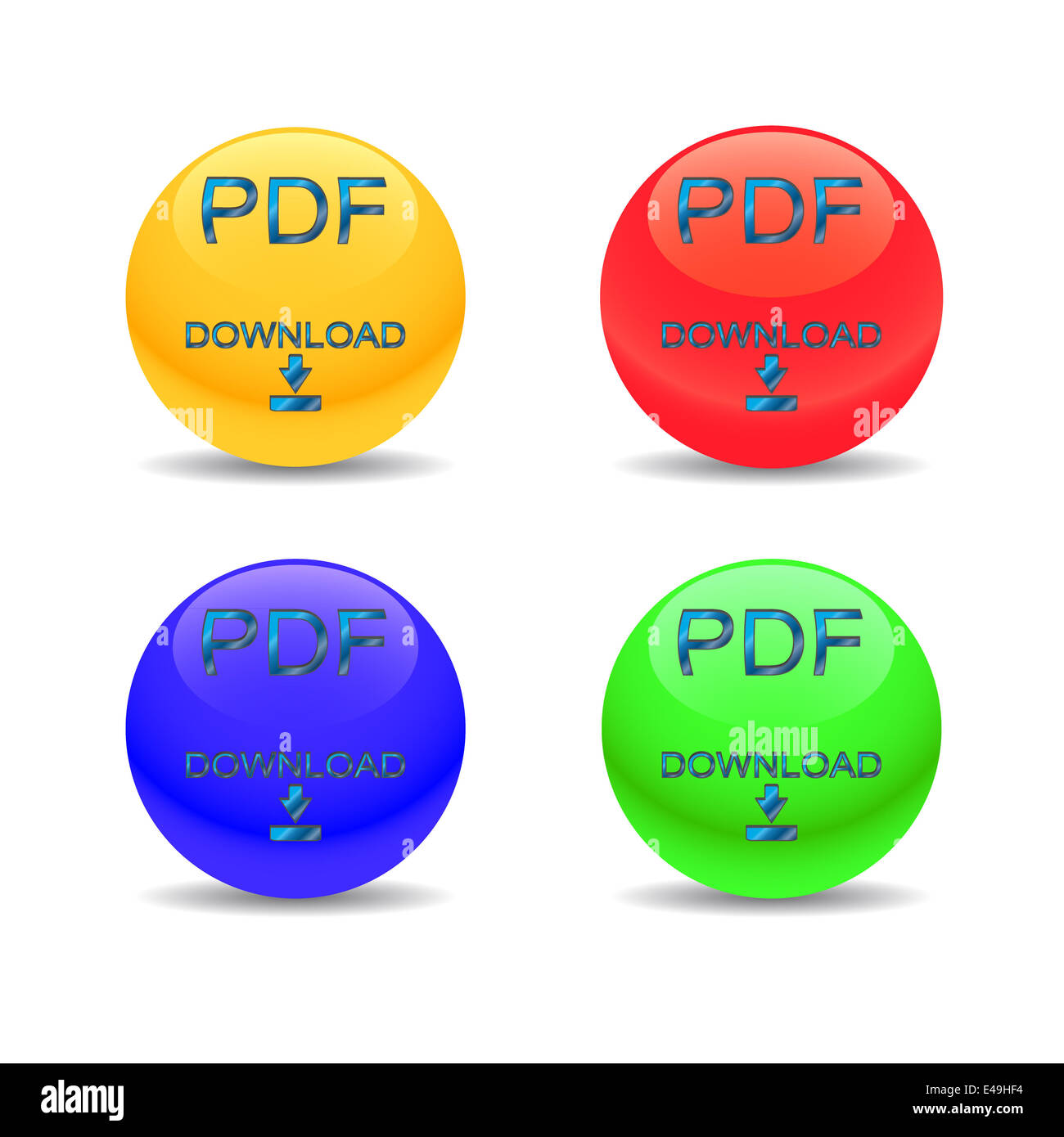 Four pdf download icons Stock Photo - Alamy