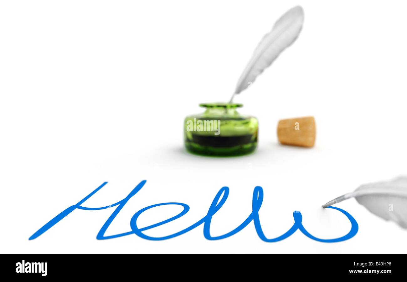 Inkwell quill Cut Out Stock Images & Pictures - Alamy