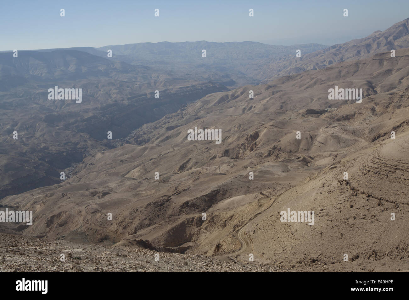 Desert landscape King's highway, Jordan Stock Photo - Alamy